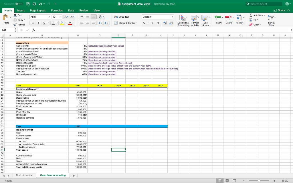 Problem 2: Refer to worksheet “Cash Flow Forecasting” | Chegg.com