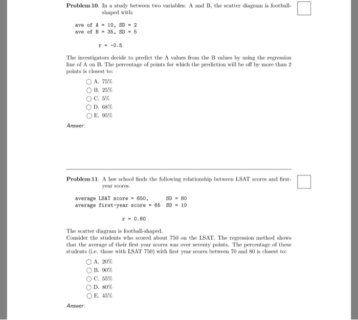 Solved In a study between two variables: A and B, the | Chegg.com