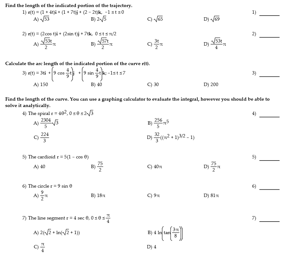 Solved Find the length of the indicated portion of the | Chegg.com