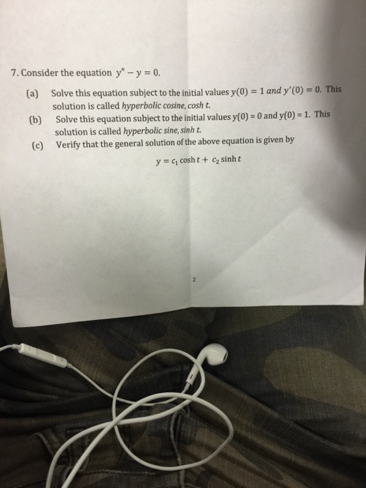 Solved Consider the equation y" - y = 0. Solve this | Chegg.com
