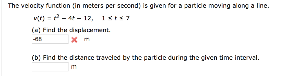 Solved The velocity function (in meters per second) is given | Chegg.com
