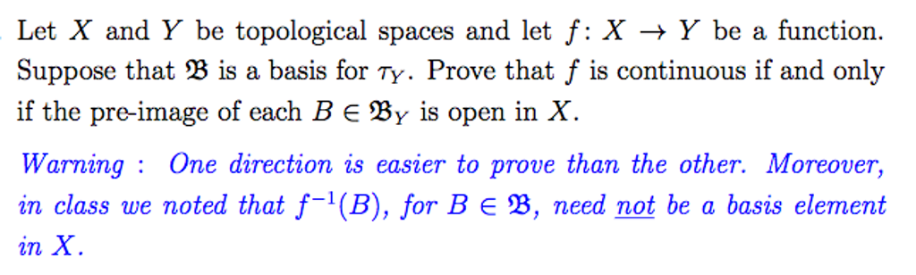 Let X and Y be topological spaces and let f: X | Chegg.com