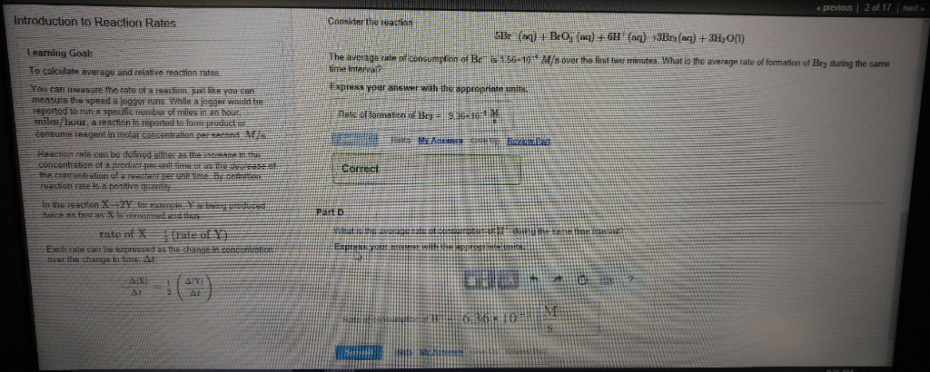 Solved To Calculate average and relative reaction rates. | Chegg.com