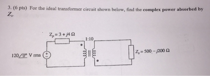 Solved For the ideal transformer circuit shown below, find | Chegg.com