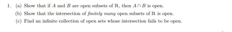 Solved (a) Show that if A and B are open subsets of R, then | Chegg.com