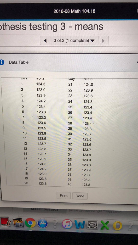 Solved The accompanying data table lists measured voltage | Chegg.com