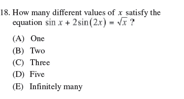 Solved 18. How many different values of x satisfy the | Chegg.com