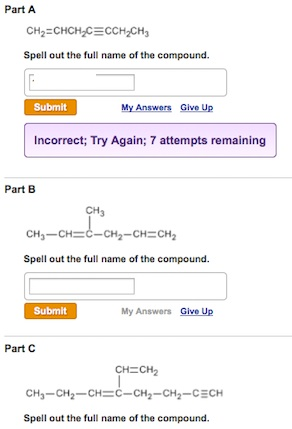 Solved give the systematic names for the following: | Chegg.com
