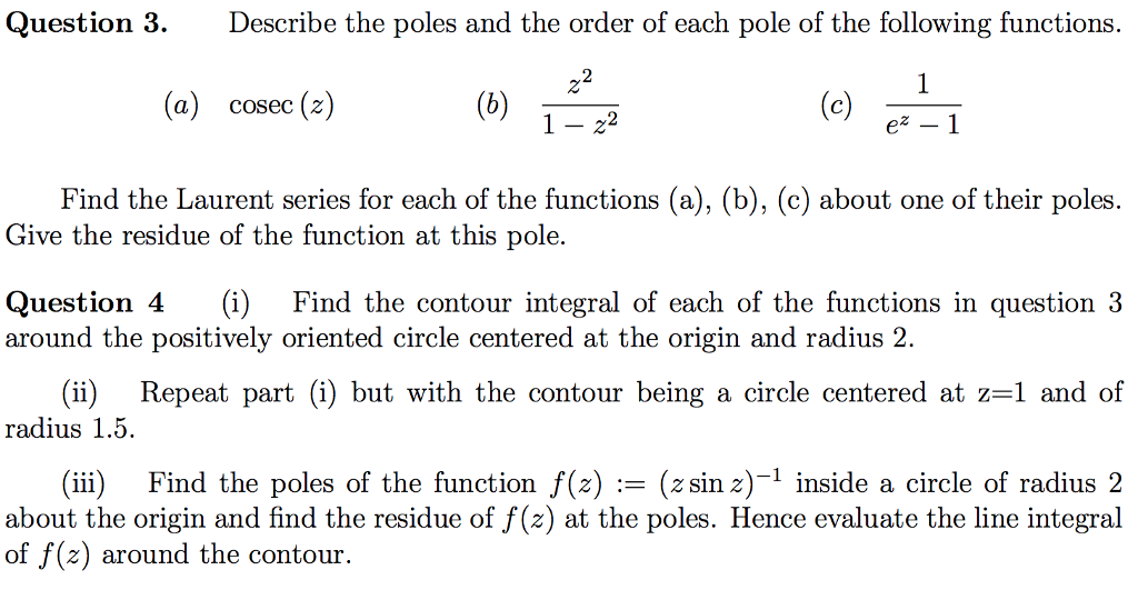 Solved Describe the poles and the order of each pole of the | Chegg.com