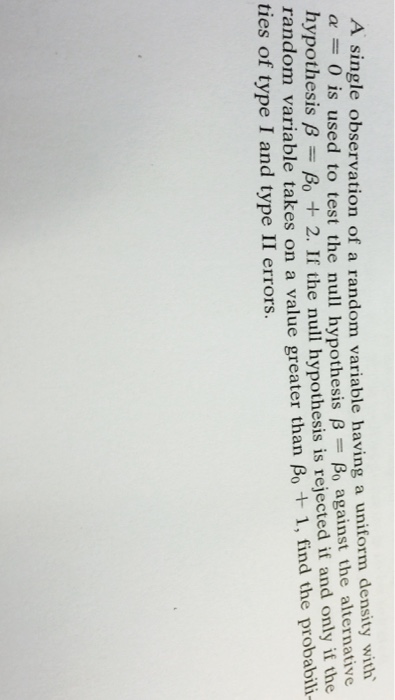 Solved A single observation of a random variable having a | Chegg.com