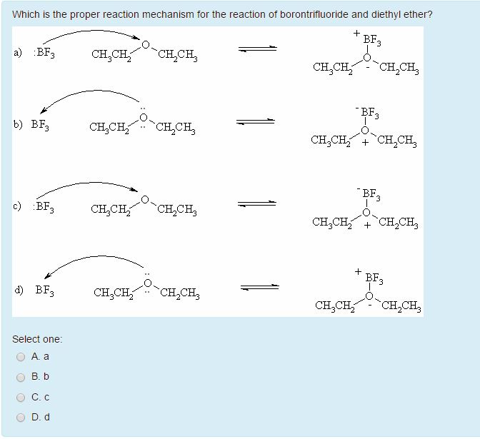 Solved Which is the proper reaction mechanism for the | Chegg.com