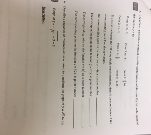 Solved The ordered pairs below represent possible | Chegg.com
