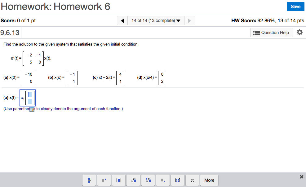 Solved Homework: Homework 6 Score: 0 of 1 pt 9.6.13 Save 14 | Chegg.com