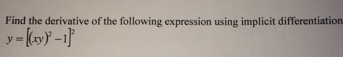 Solved Find the derivative of the following expression using | Chegg.com