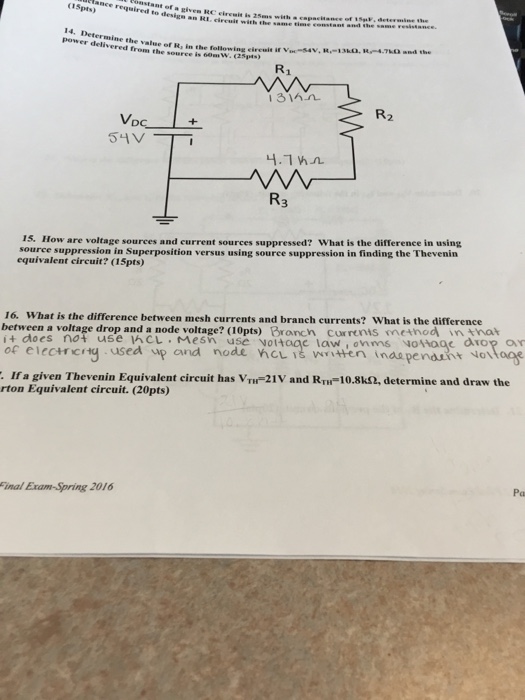 Solved How are voltage sources and current sources | Chegg.com