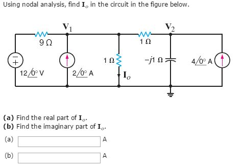 Solved Using nodal analysis, find I0 in the circuit in the | Chegg.com