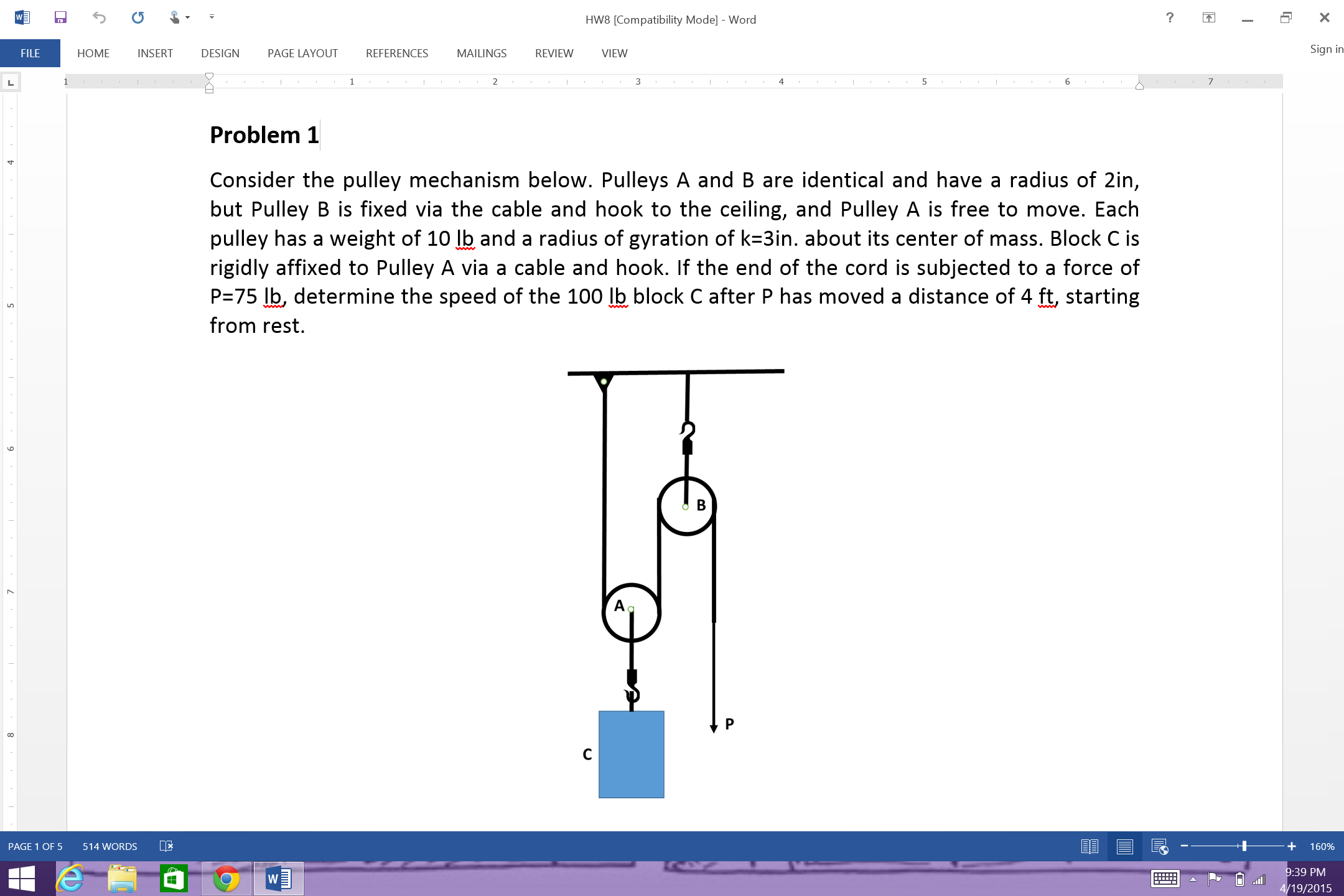 Solved Dynamics, all info given in problem Problem 1 | Chegg.com