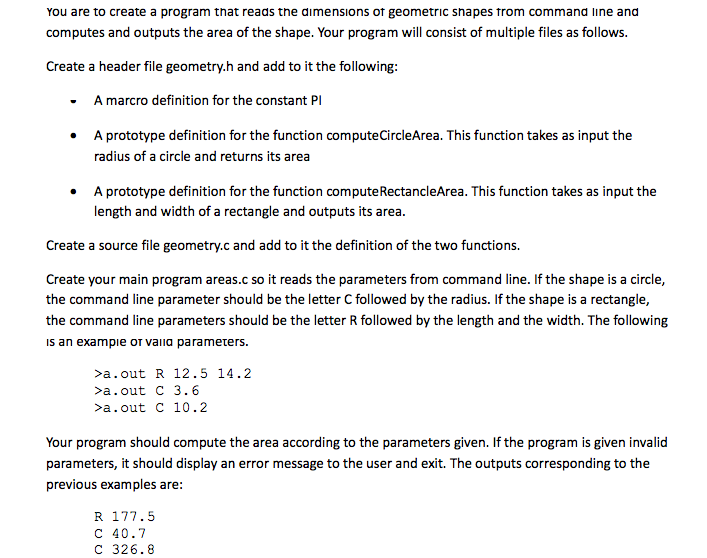 Solved You are to create a program that reads the dimensions | Chegg.com