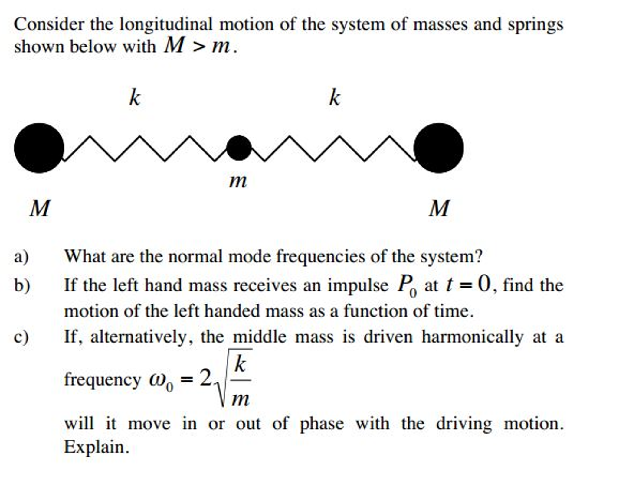 Solved Consider the longitudinal motion of the system of | Chegg.com