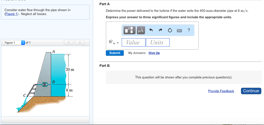 Solved Part A Consider water flow through the pipe shown in | Chegg.com