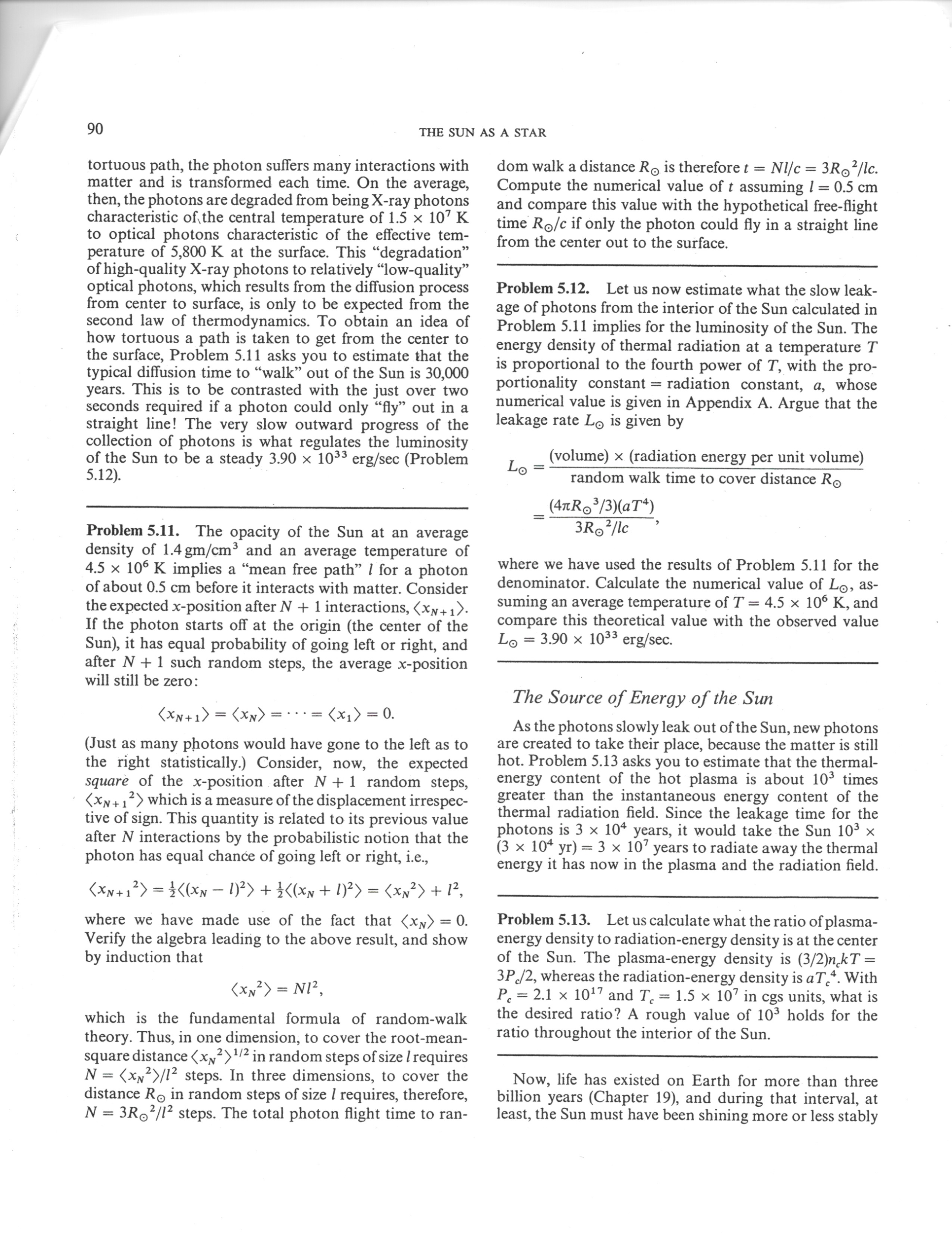 Solved Problem 5.11 from Frank Shu's The Physical Universe. | Chegg.com