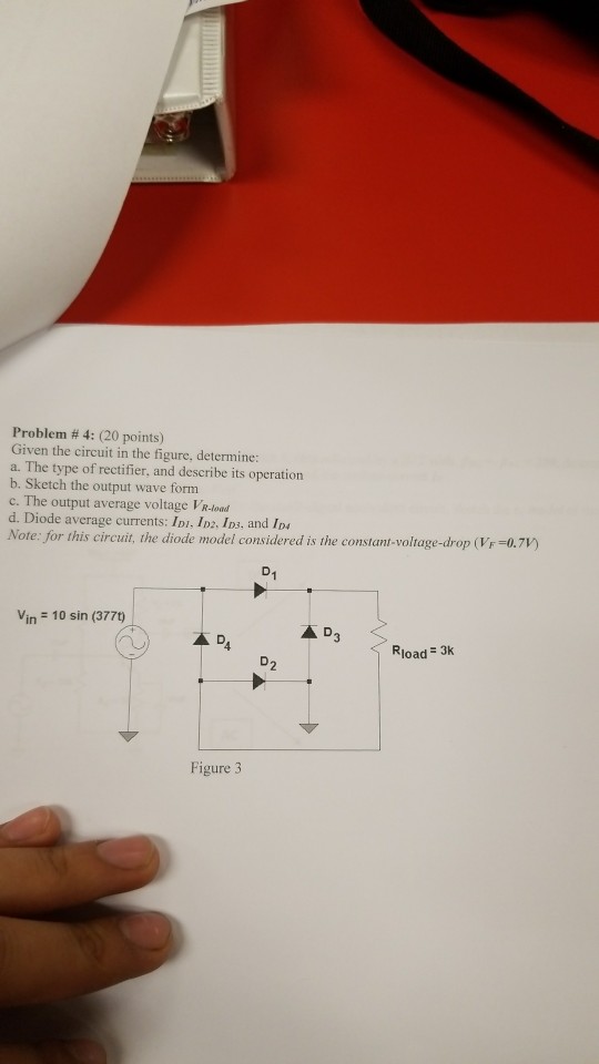Solved Problem 4 20 Points Given The Circuit In The 