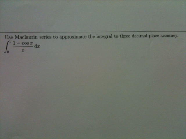 Solved Use Maclaurin series to approximate the integral to | Chegg.com