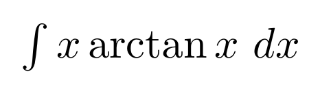 Solved Integral x arctan x dx | Chegg.com