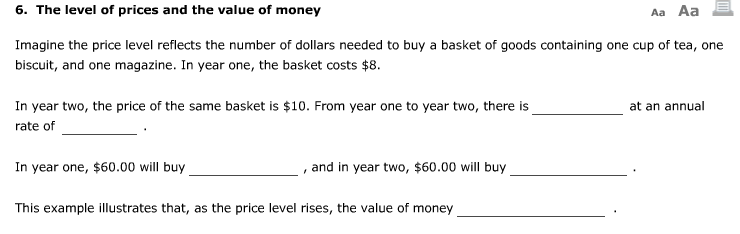 Solved Options Blank Space 1: Deflation or Inflation Blank | Chegg.com
