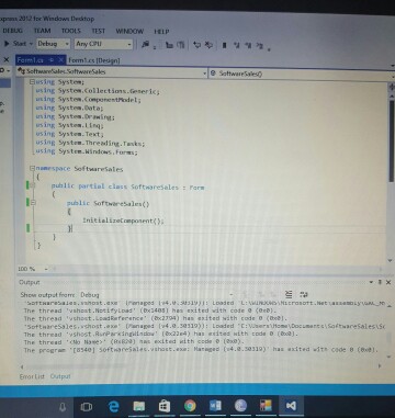 Solved I am using visual C#, my program is software sales. A | Chegg.com