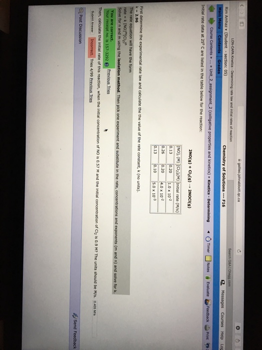 Solved Initial rate data at 25 degree C are listed in the | Chegg.com