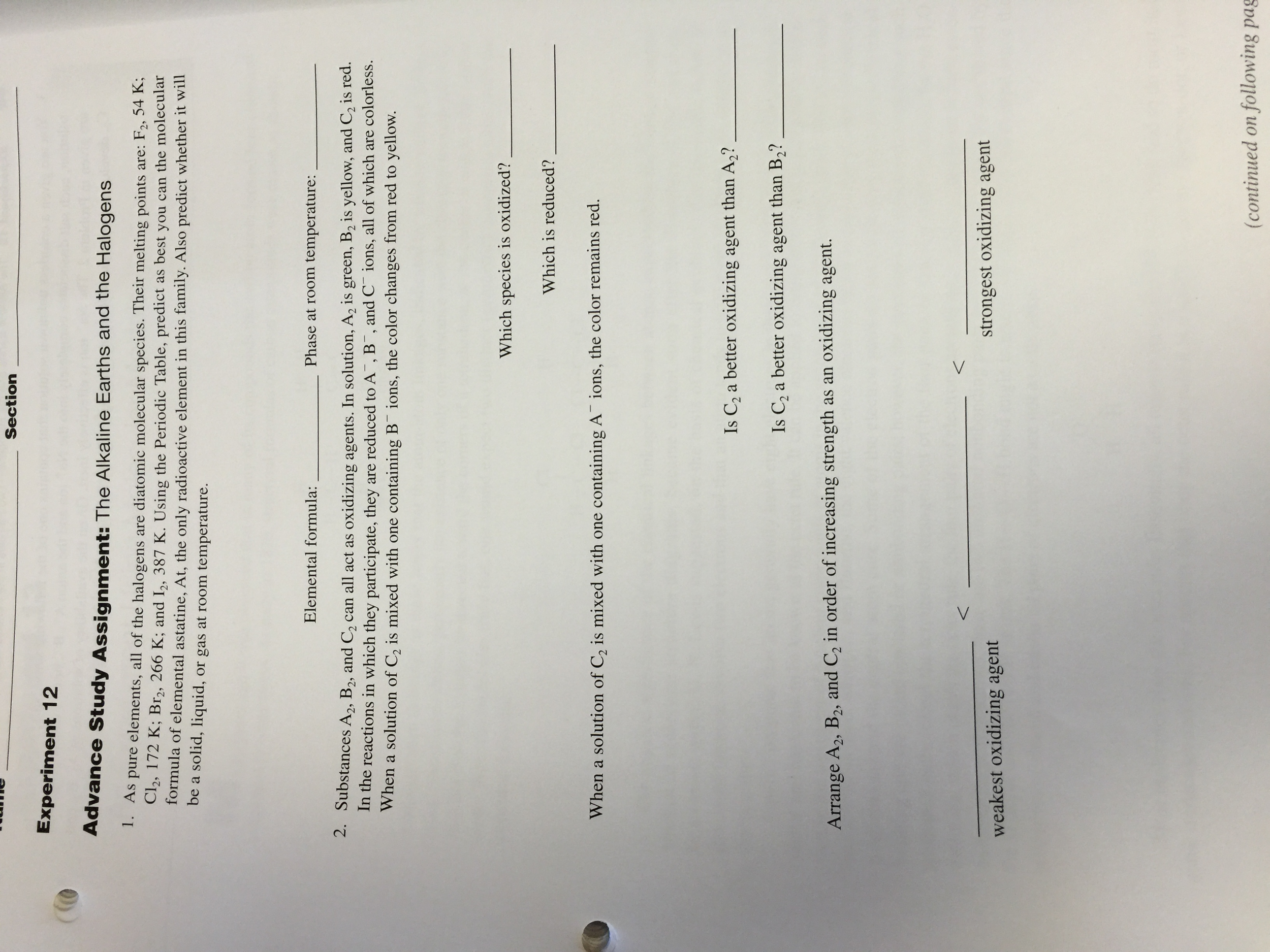 Solved As pure elements, all of the halogens are diatomic | Chegg.com