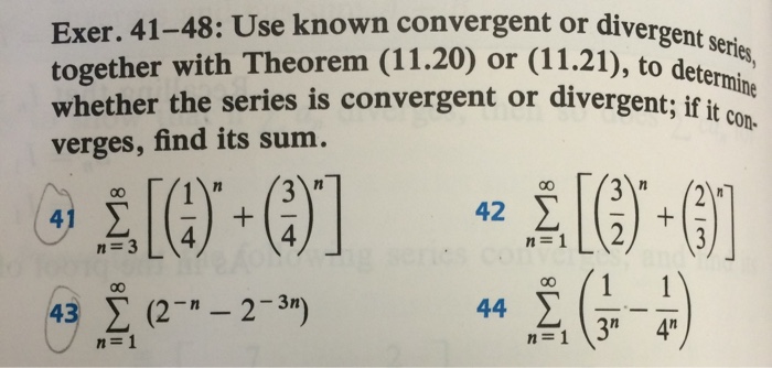 Solved Use known convergent or divergent series, together | Chegg.com