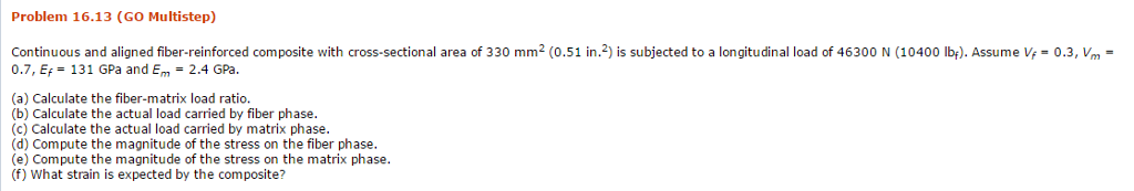 Solved Continuous and aligned fiber-reinforced composite | Chegg.com