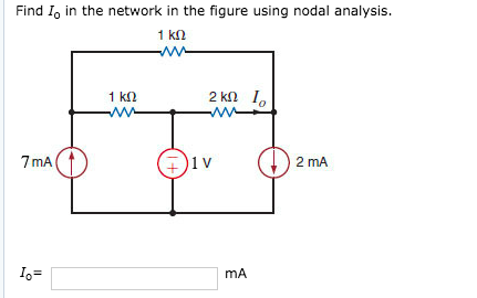 Solved Find Io in the network in the figure using nodal | Chegg.com