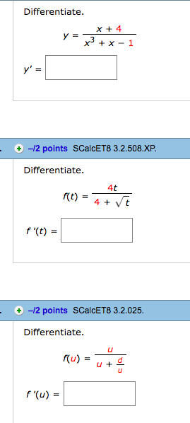 Solved Differentiate x+4 y= x3 + x - 1 +-12 points SCalcET8 | Chegg.com Solved Differentiate x+4 y= x3 + x - 1 +-12 points SCalcET8 | Chegg.com