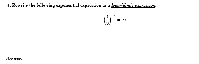 Solved Rewrite the following exponential expression as a | Chegg.com