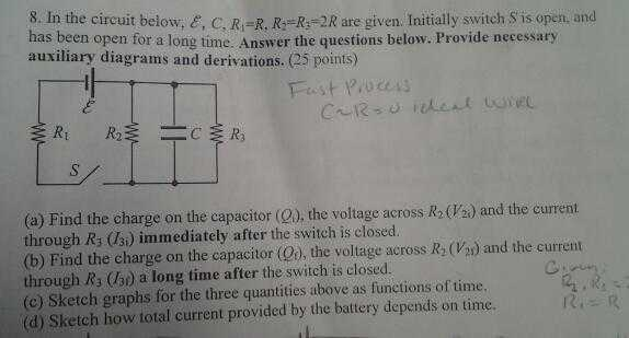 Solved In the circuit below, E, C, R1=R, R2=R3=2R are given. | Chegg.com