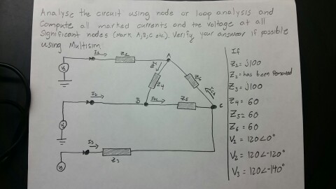 Solved Analyze the circuit using node or loop analysis and | Chegg.com