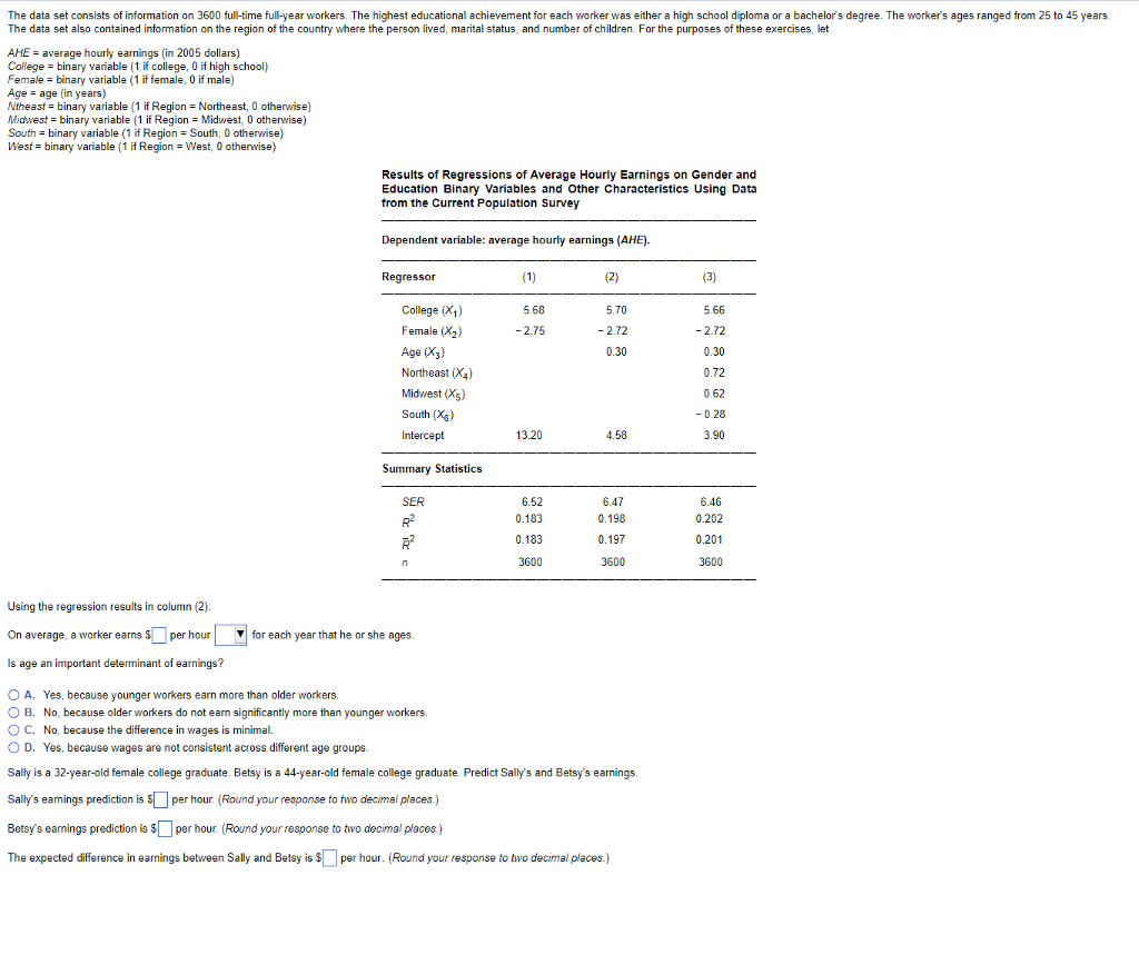 Solved The data set consists of information on 3600 | Chegg.com
