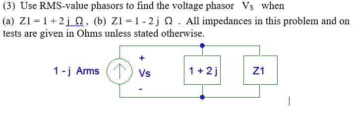 Solved (3) Use RMS-value phasors to find the voltage phasor | Chegg.com
