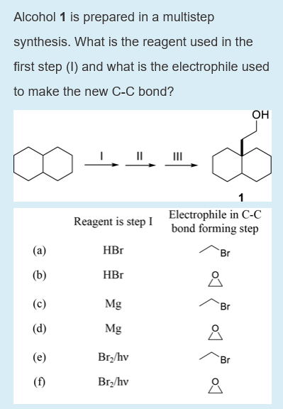 Solved What is the reagent used in the first step (I) and | Chegg.com