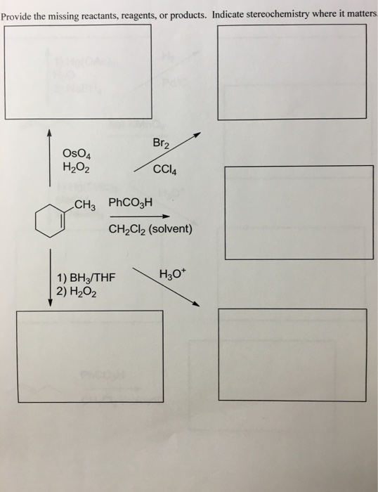 Solved Provide the missing reactants, reagents, or products. | Chegg.com