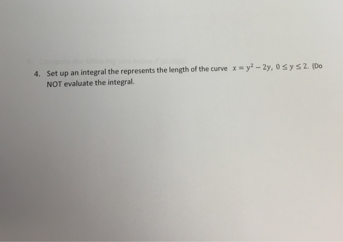 Solved Set up an integral the represent the length of the | Chegg.com