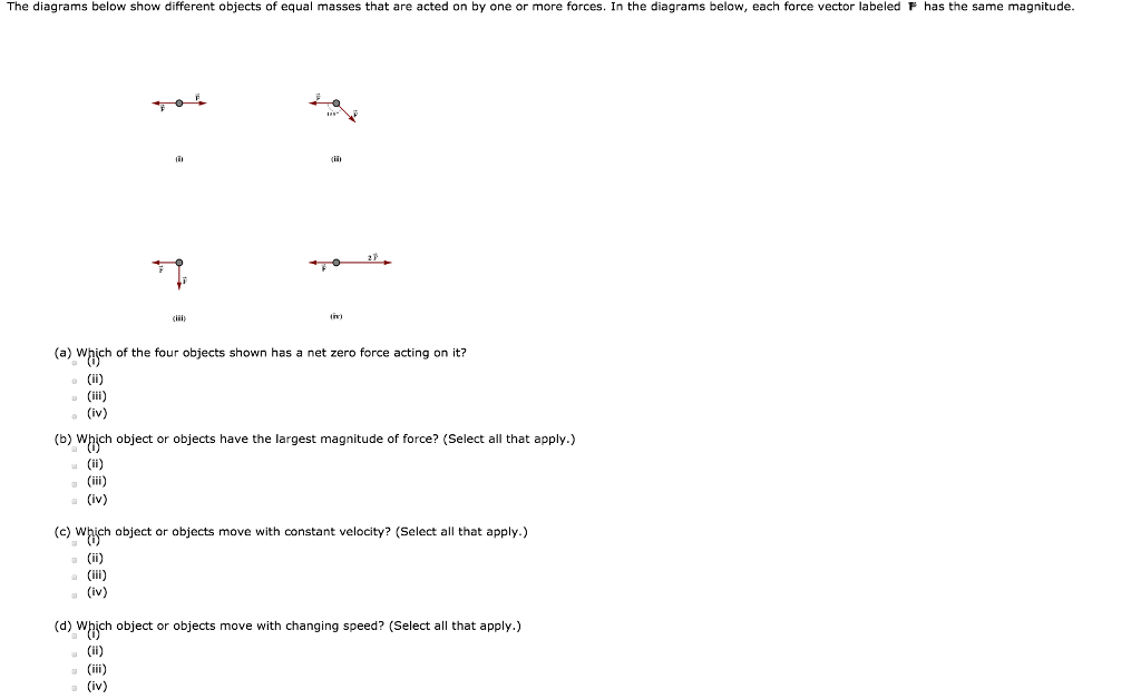 Solved: The Diagrams Below Show Different Objects Of Equal... | Chegg.com