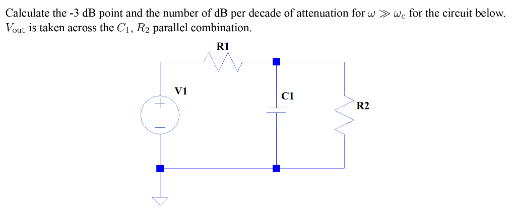 Solved Calculate the-3 dB point and the number of dB per | Chegg.com