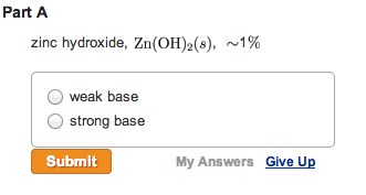 Solved Classify each of the following Arrhenius bases as | Chegg.com