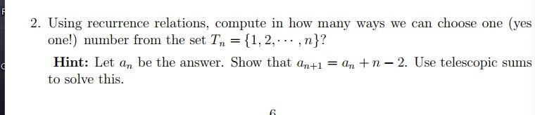 Solved 2. Using recurrence relations, compute in how many | Chegg.com