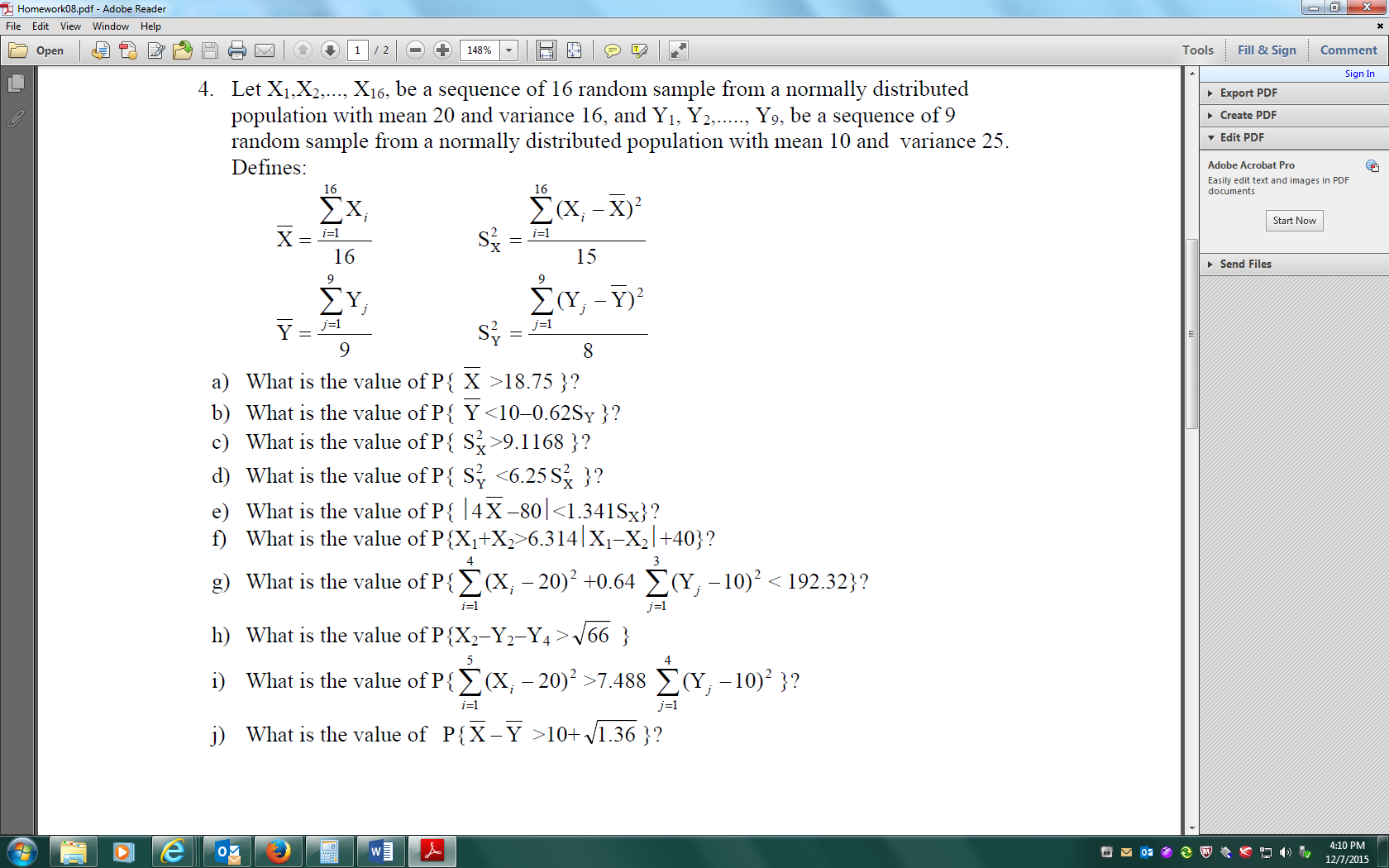 Let X1,X2,..., X16, be a sequence of 16 random sample | Chegg.com