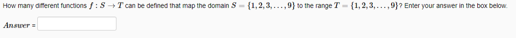 Solved How many different functions f : S ? T can be defined | Chegg.com